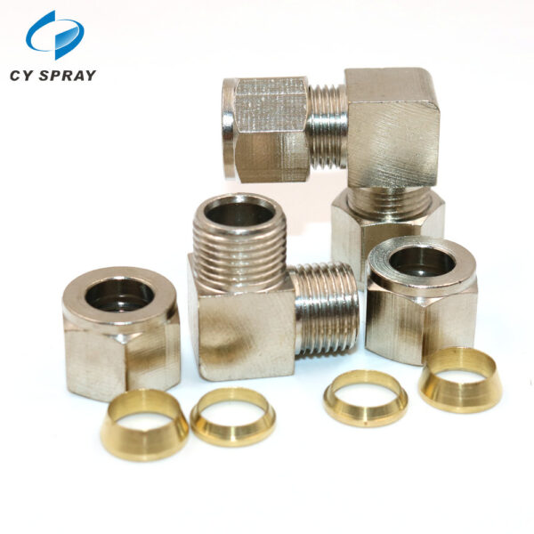 Brass material L-type cleaning spray nozzle connector elbow joint pipe ...